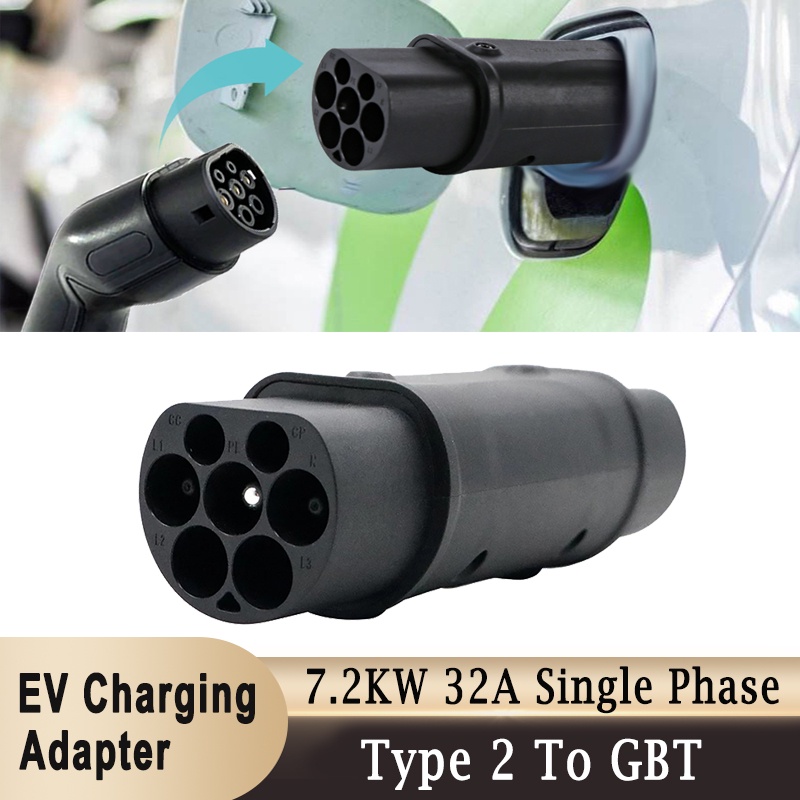 32A 7.2KW Type 2 To GBT Electric Vehicle Charging Adapter IEC 62196 To ...