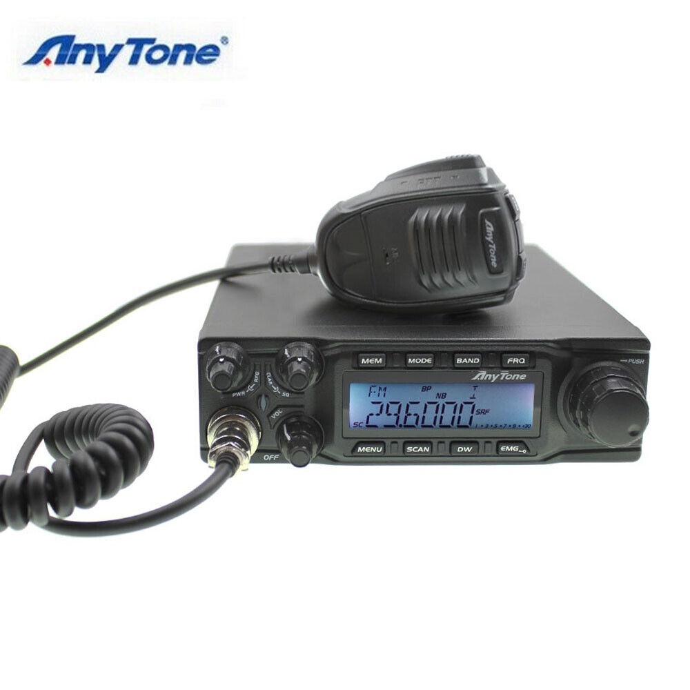 AnyTone AT-6666 Power Output AM 45W FM 60W 10 Meter Radio for Truck ...