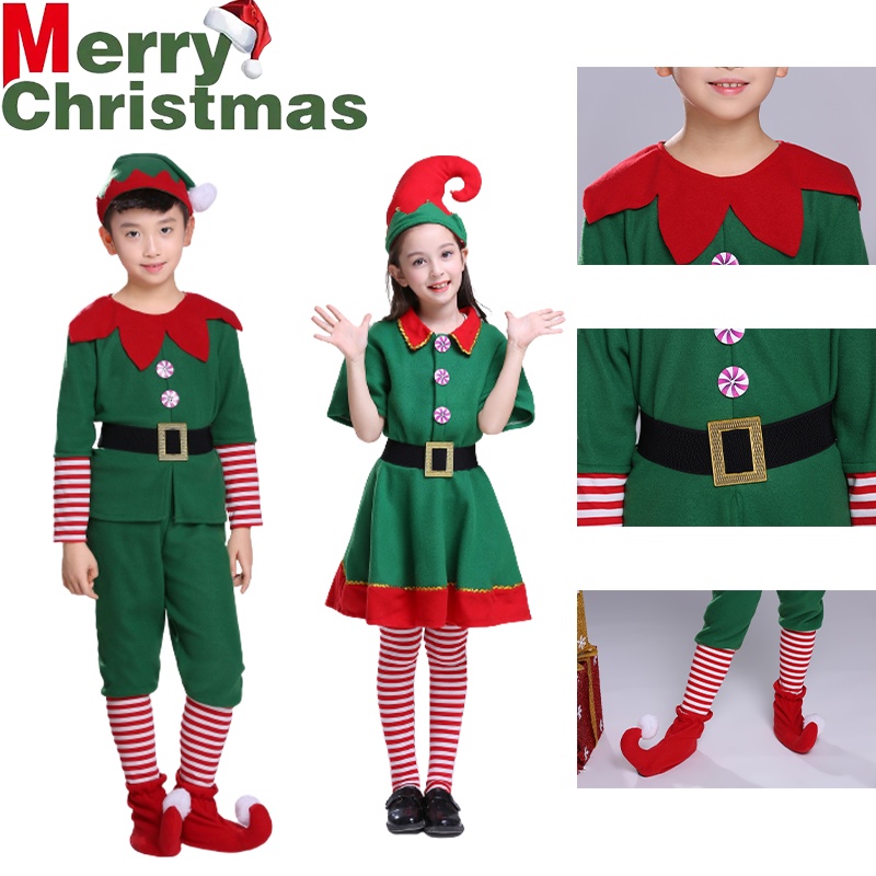 Fabulous Elf Christmas Cosplay Costume Couple Outfit For Xmas Parties ...