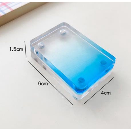 Korea Ins Mini Arcylic ID Size 1 inch Frame Standee Frame Glitter Clear ...