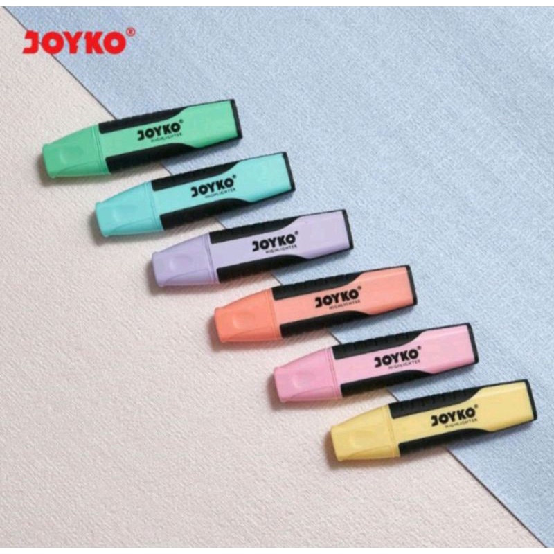 (1 Piece) Highlighter Joyko HL-6 ~ HL-11 Pastel Color / Joyko Colored ...