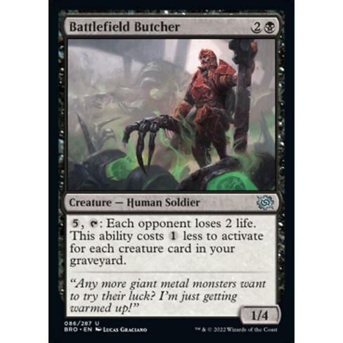 Battlefield Butcher | [BRO][U][{2}{B}][Creature][MTG Singles] | Shopee ...
