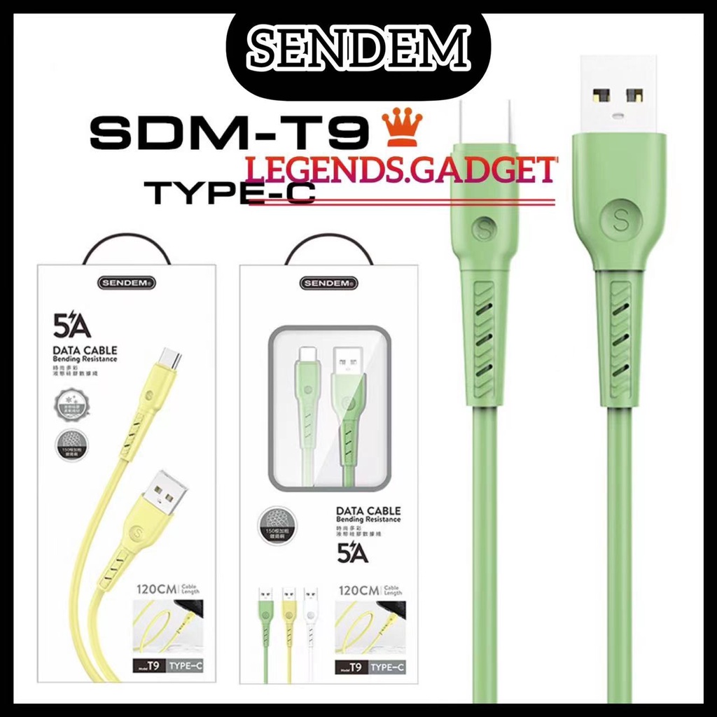 SENDEM T9 [5A] DATA CABLE BENDING RESISTANCE FOR MICRO & LIGHTING ...
