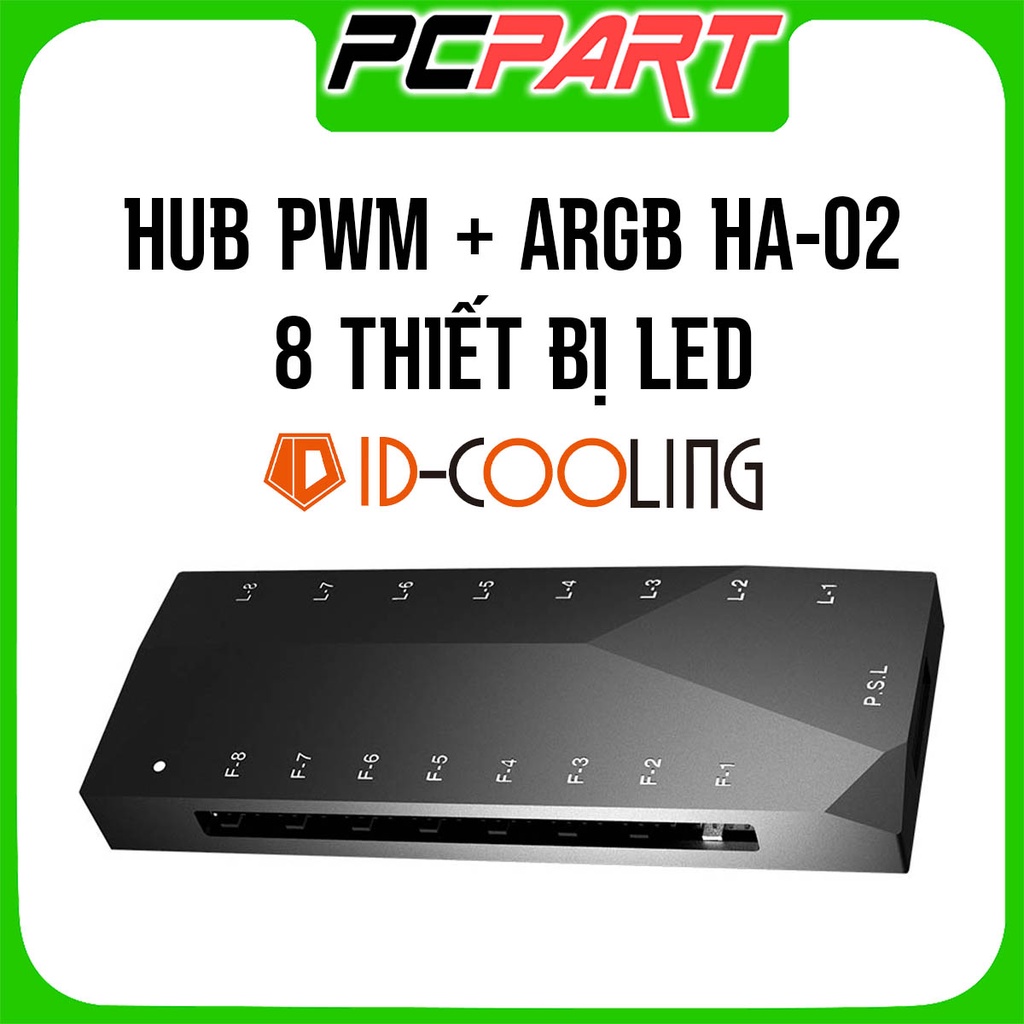 Argb Hub PWM ID Cooling HA-02 Genuine 8 ARGB 8 PWM Port | Shopee Malaysia
