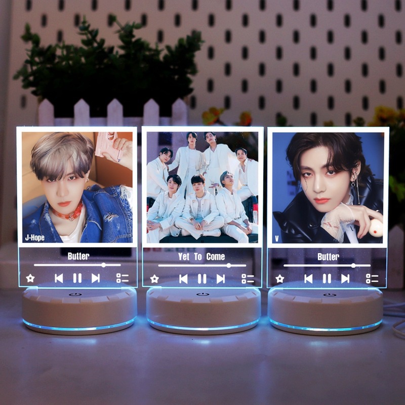 Kpop Bangtan Boys Colorful Night Light LED Acrylic Table Lamp Ornaments ...