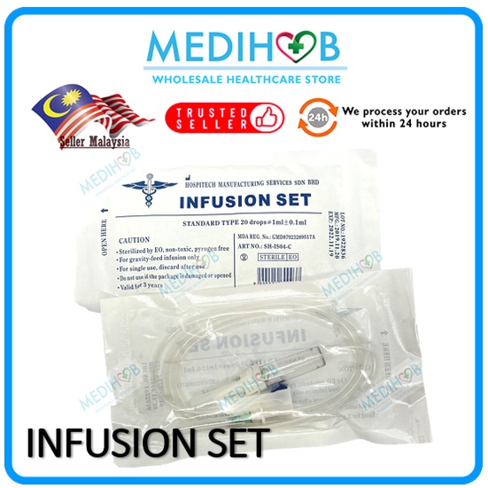 HOSPITAL GRADE Sterile IV Infusion Set 1 Unit | Shopee Malaysia