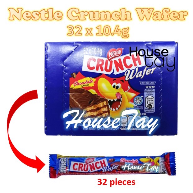 Nestle Crunch Wafer Chocolate Flavour 32 pieces x 10.4g | Shopee Malaysia