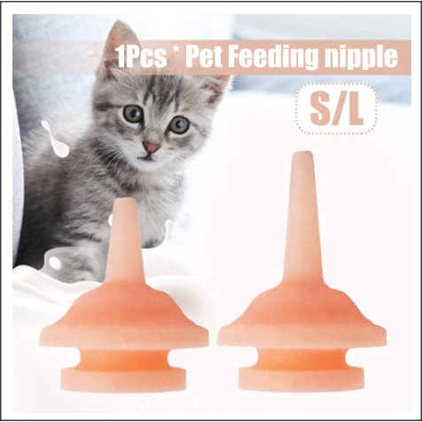 REALISTIC NIPPLE FOR NEWBORN KITTEN PUPPIES Puting Botol Susu Haiwan ...