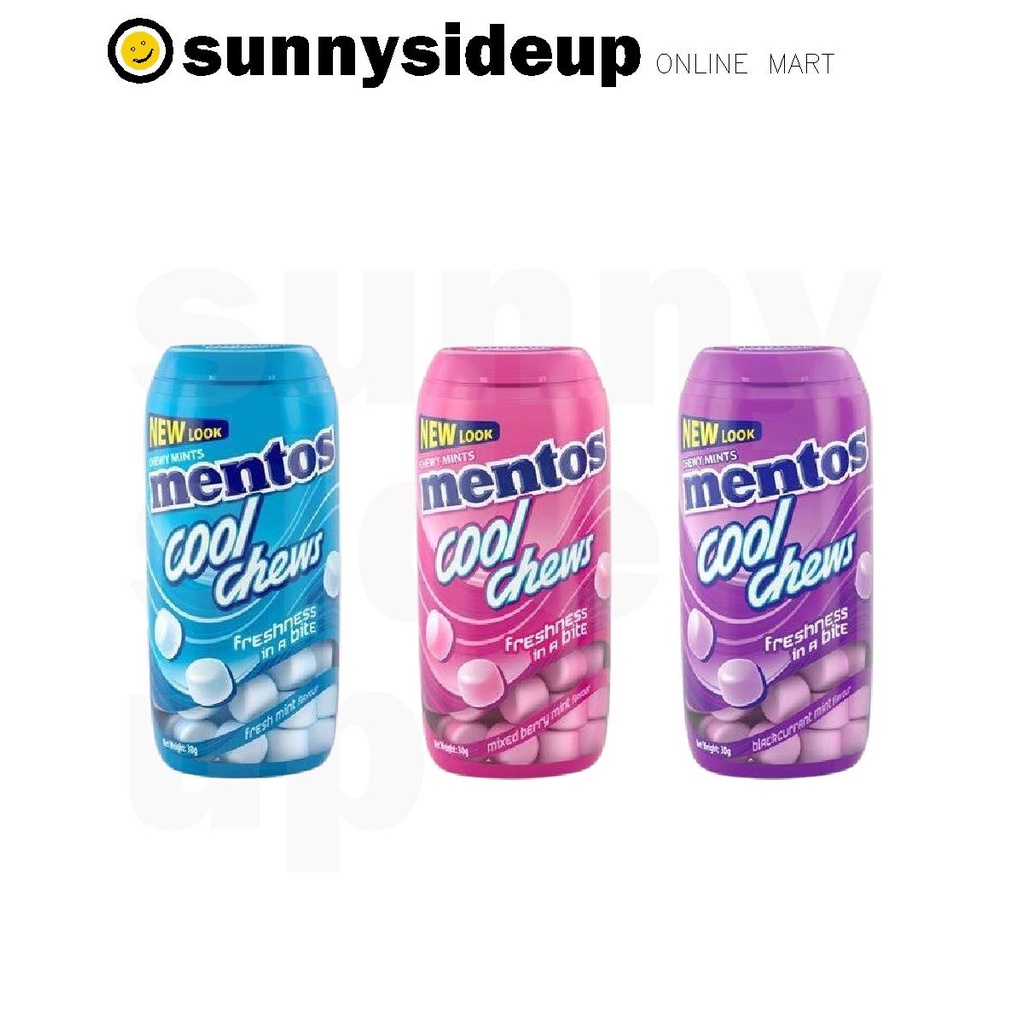 [SUNNY] Mentos Cool Chews Bottle 1 x 30g Fresh Mint | Mixed Berry Mint ...