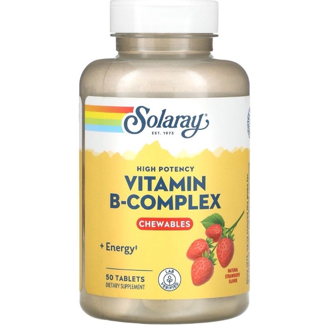 Solaray, Vitamin B-Complex with Vitamin C, Natural Strawberry or ...