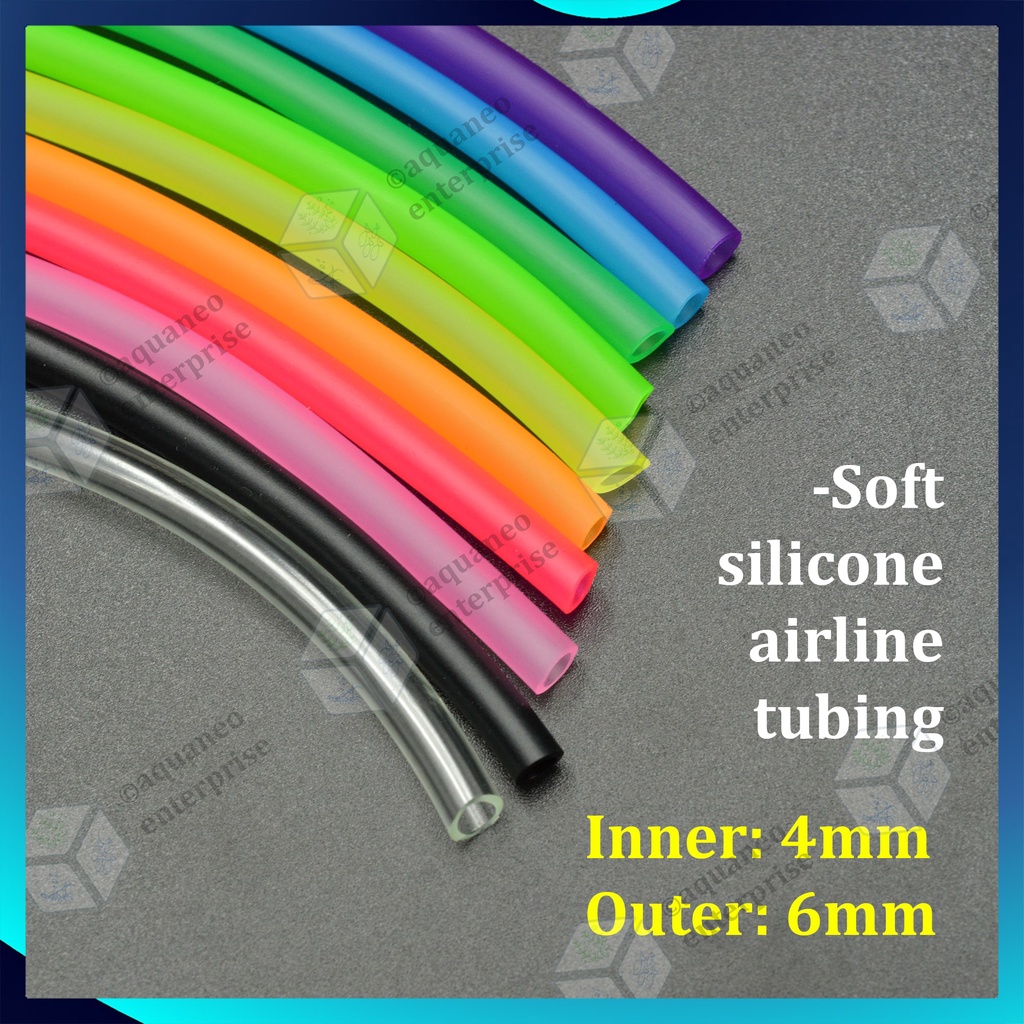 Rainbow Multi Colour Aquarium Silicone Soft Airline Tube | air pipe air ...