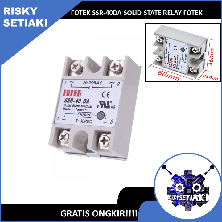 Fotek SSR-40DA SOLID STATE RELAY FOTEK 40 AMPER SSR 40DA | Shopee Malaysia