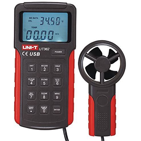 UNI-T UT362 Anemoscope Anemometer Wind Speed 2m/s~30m/s , Count 0.001 ...