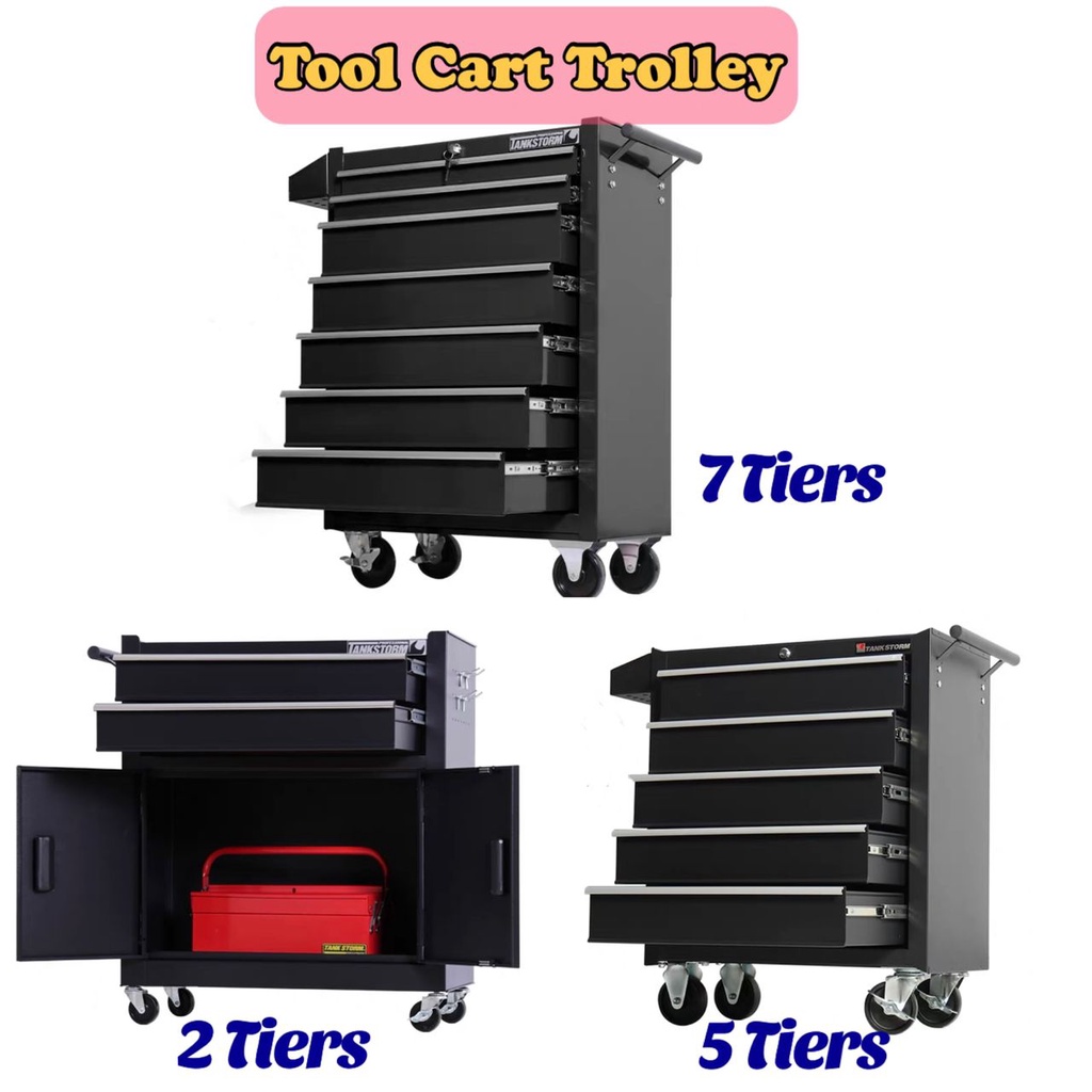 PPP Multi Layers Repair Tool Cart Trolley Workshop Heavy Tool Iron ...