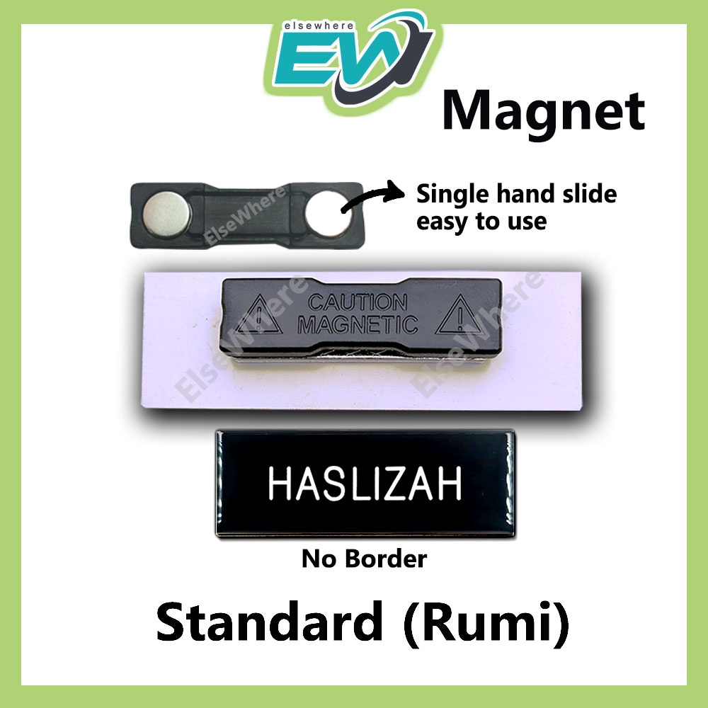 Name Tag MAGNET, Name Tag PIN Untuk Tag Nama Sekolah Cikgu, Nama Tag ...