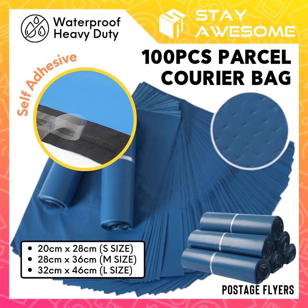 Flyers Courier Bag 100pcs Parcel Bag No Pocket Plastik Parcel Murah ...