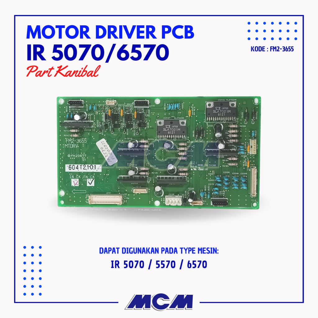 MESIN Assembly PCB DRIVER MOTOR FOTOCOPY ENGINE CANON IR 5070 5570 6570 ...