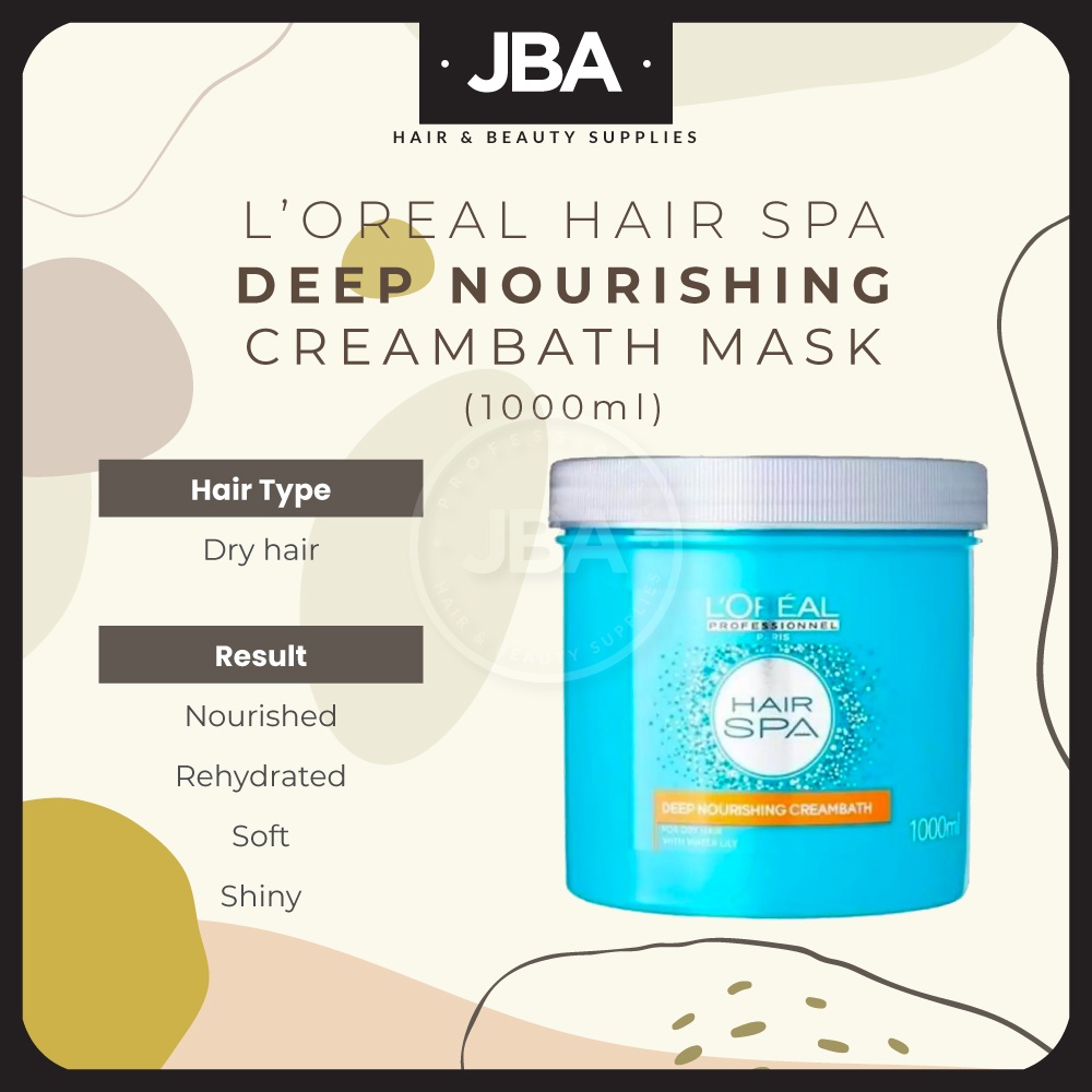 Loreal Hair Spa Treatment (Deep Nourishing/ Repairing / DX )1000ml Hair ...