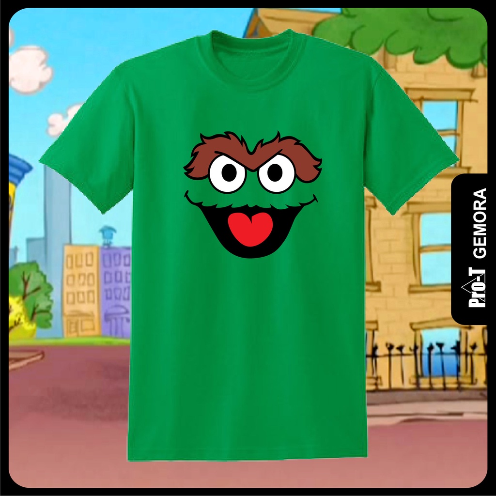GEMORA_CARTOON SESAME STREET OSCAR MILO GREEN T-SHIRT (TO CHOOSE THE ...