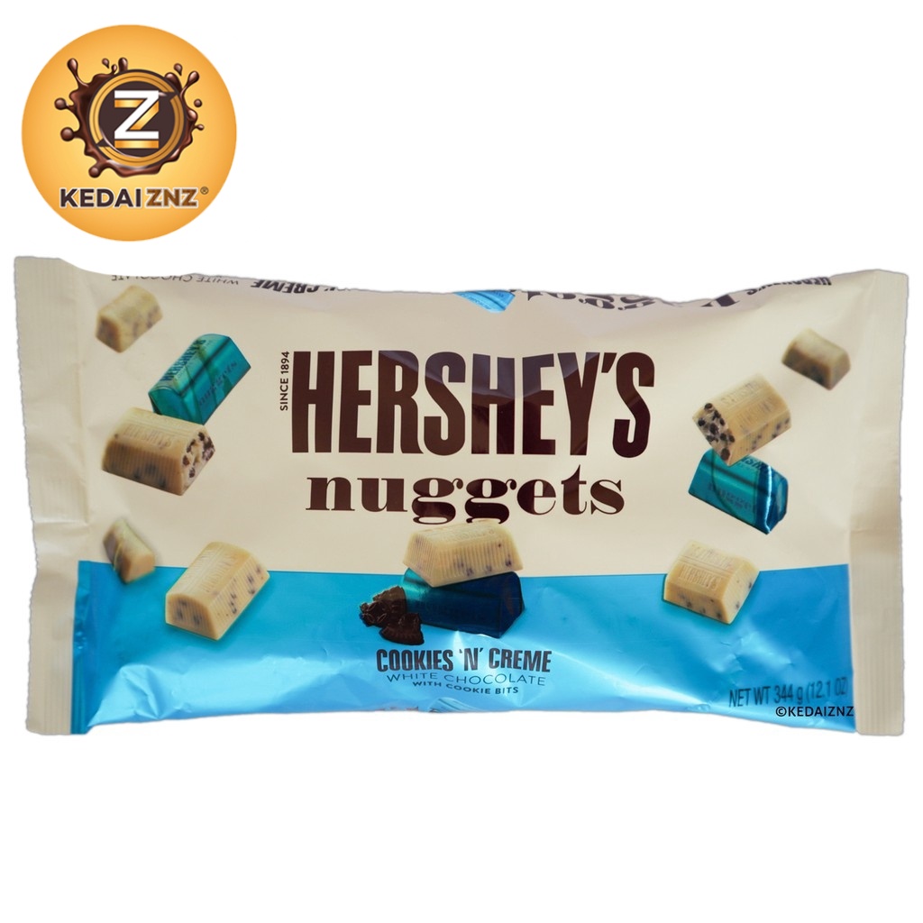 Chocolate HERSHEY'S Nuggets Cookies 'n' Crème Bag 344g Coklat | Shopee ...