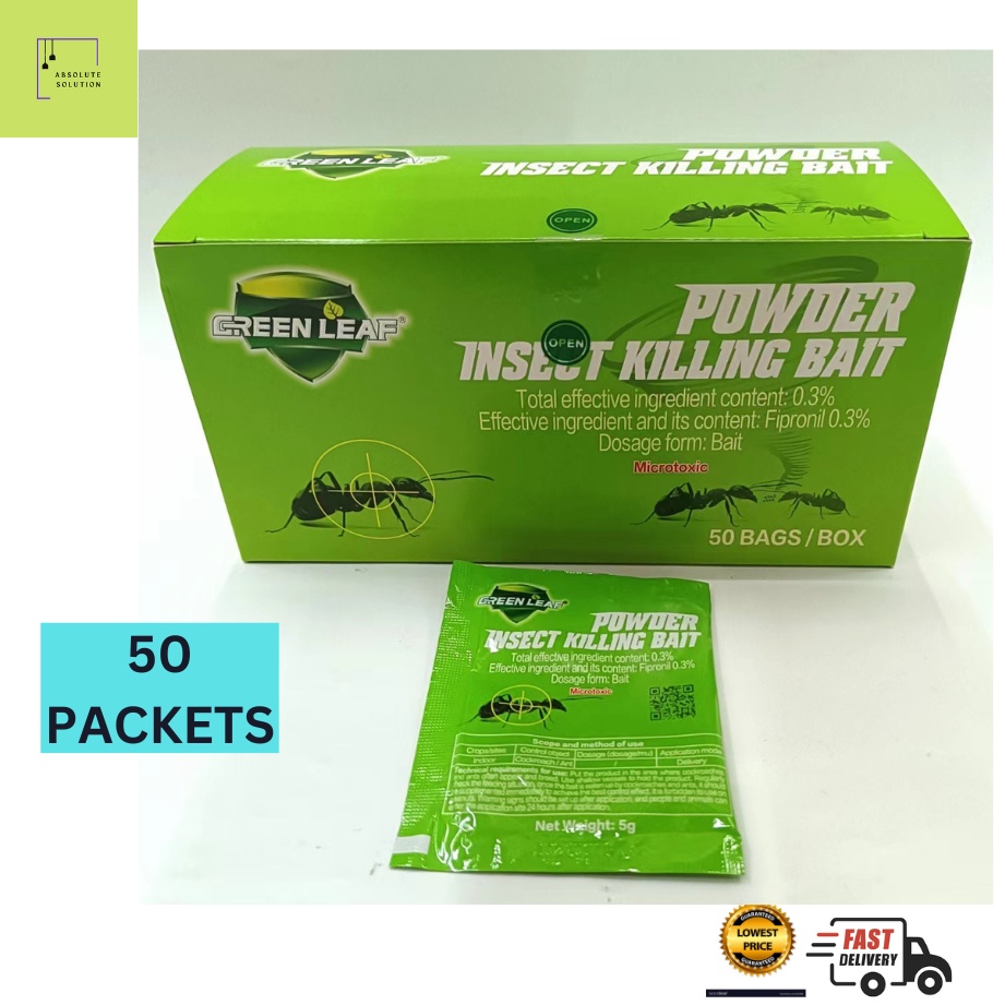 50 Piece Green Leaf Ant Killing Powder/ Ubat Semut. | Shopee Malaysia