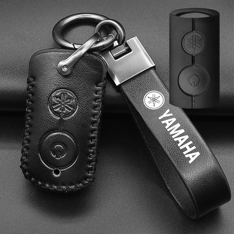 Yamaha y16zr xmax y16 Remote Key Leather Case Cover With Keychain For ...