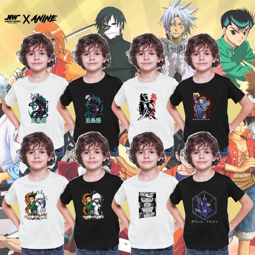 Baju Anime Mix Anime Kanak Kanak ,Premium Quality Kids Anime T-Shirt ...