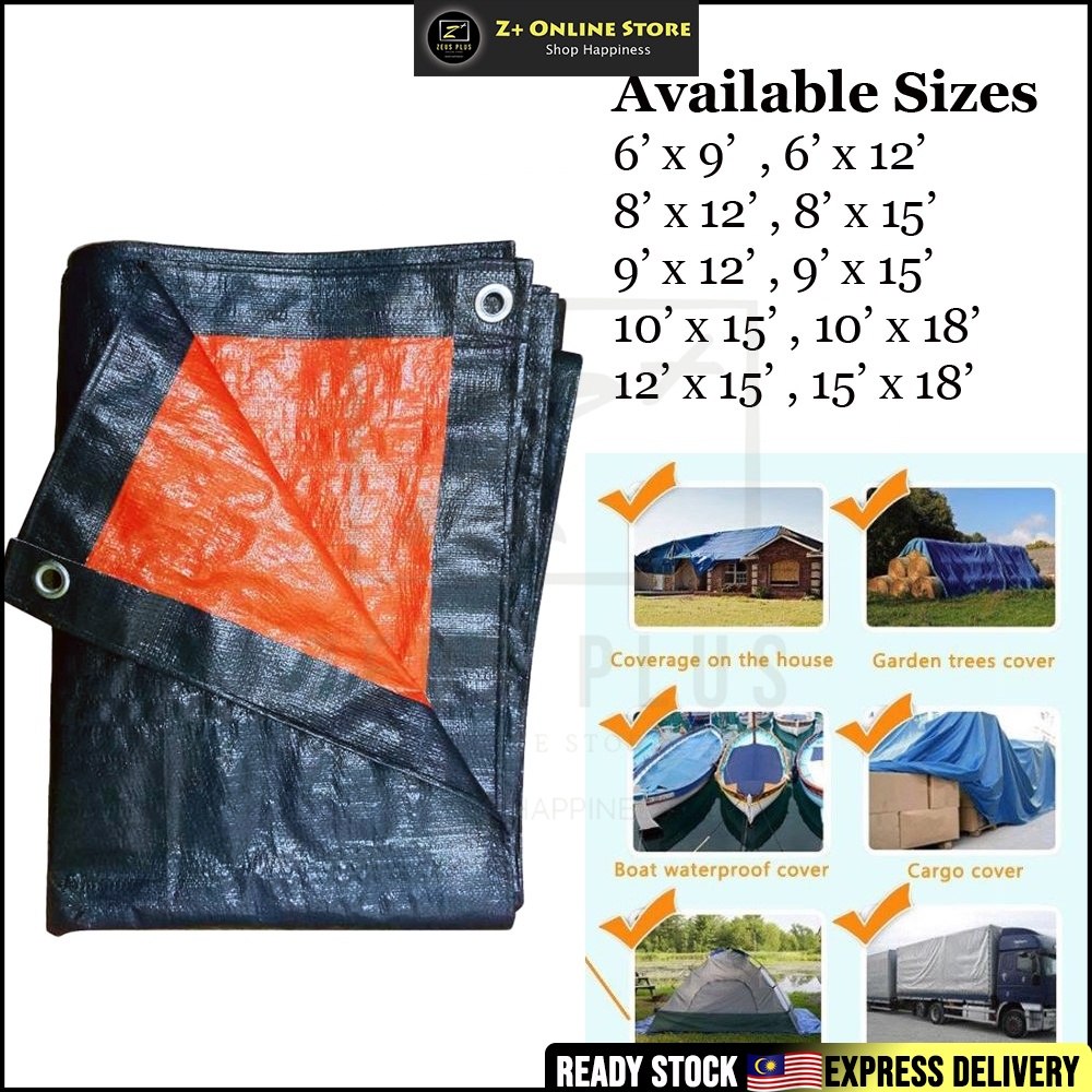 JUMBO PE Tarpaulin Sheet Canvas Waterproof Ready Made Cover Lorry ...