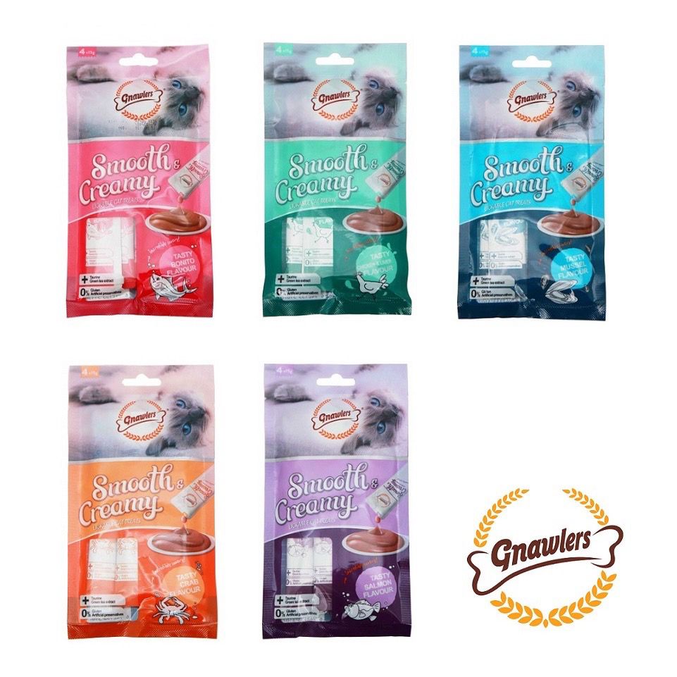 Gnawlers Creamy Treats - 4x15g | Shopee Malaysia