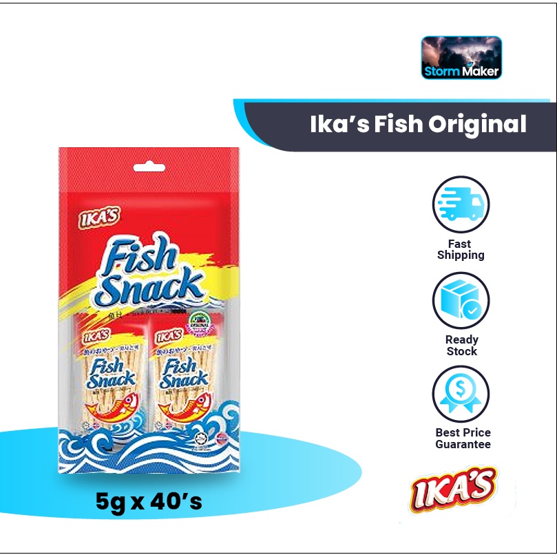Ika's Fish ORIGINAL 5Gx40's (6L-FSSOR) Fish Snack Snek Ikan Makanan ...