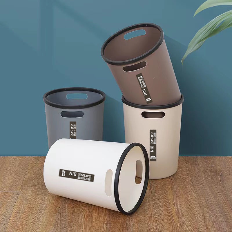 Home Trashcan Plastic Trash Can Simple Trash Can | Shopee Malaysia