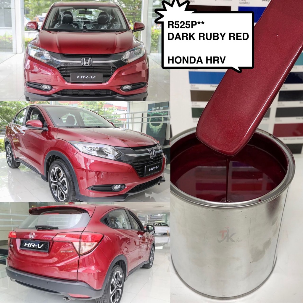 R525P** DARK RUBY RED - HONDA HRV - 2K PAINT/FAST DRY/CAR PAINT/CAT ...