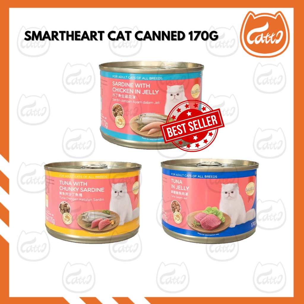 CATTO SmartHeart Canned Food 170g Wet Food Makanan Kucing Basah Cat ...