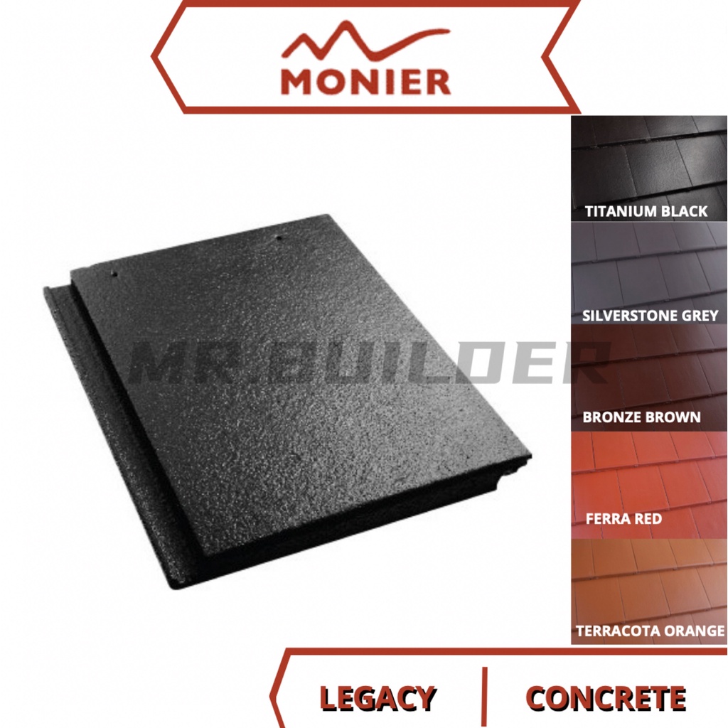 MONIER Legacy Mineral Coolroof Roof Tile Flat Roof Concrete Tile Atap ...