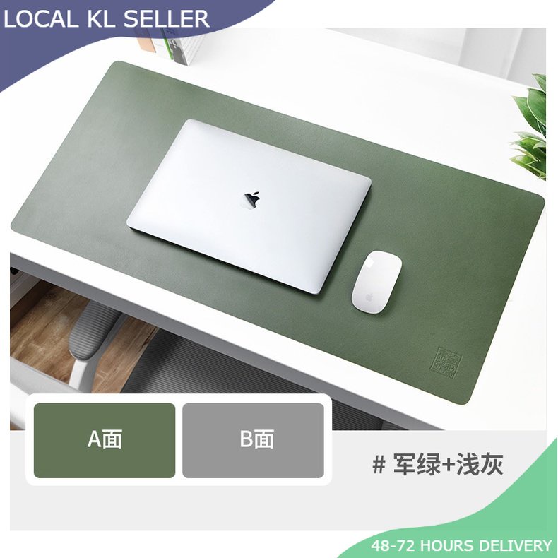 Large Leather Mousepad Keyboard Mat Anti-slip Suede Backing Smooth ...