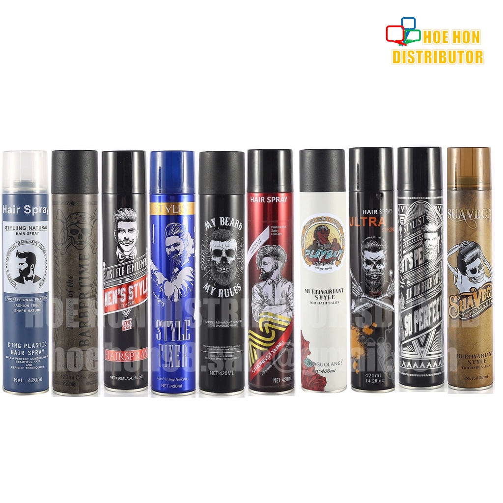 Professional Ultra Strong Hair Spray 420ml Barber Saloon Luxurious Hair ...