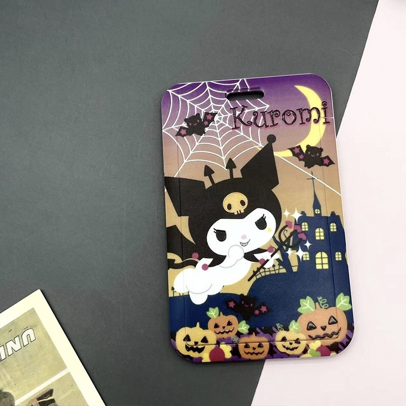 Kuromi Card Holder with Cartoon Pendant Anime Doll For Campus Cards ...