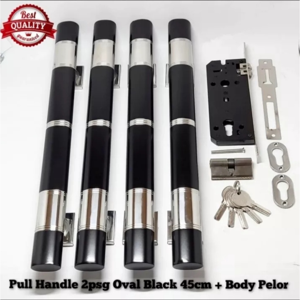 Door handle package 4 Minimalist House Door Handles 45 cm Oval Model ...