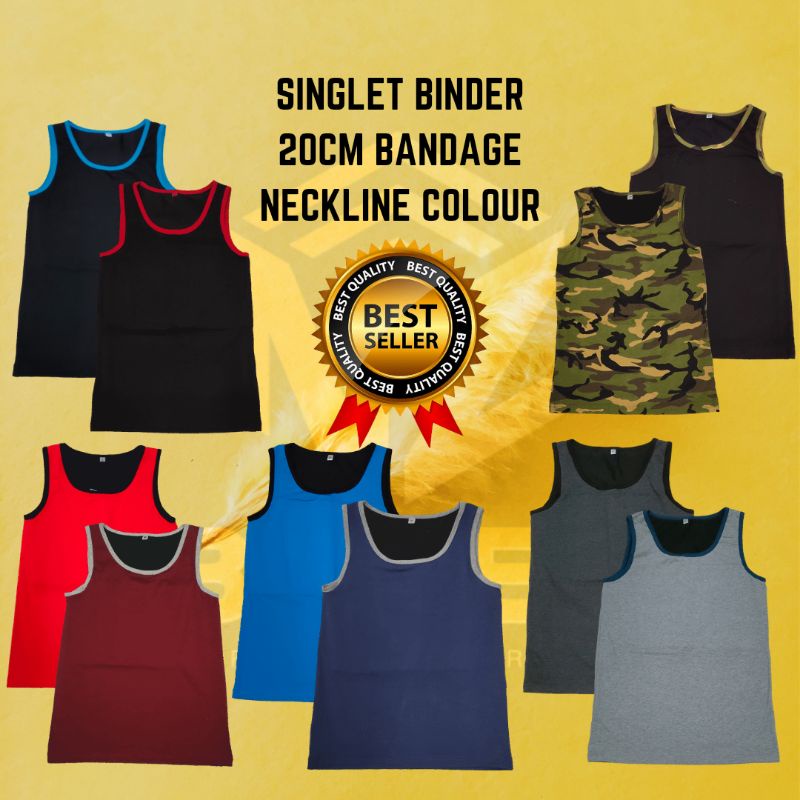 (READY STOCK) 20CM FRONT BANDAGE NECKLINE COLOUR CHEST BINDER CORSET ...