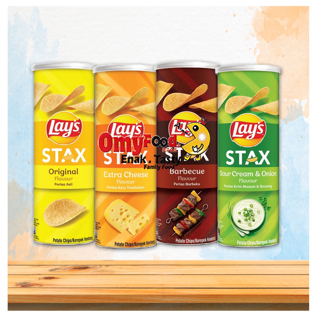 135g Lay's Stax Potato Chips [ Original / Extra Cheese / Barbecue ...