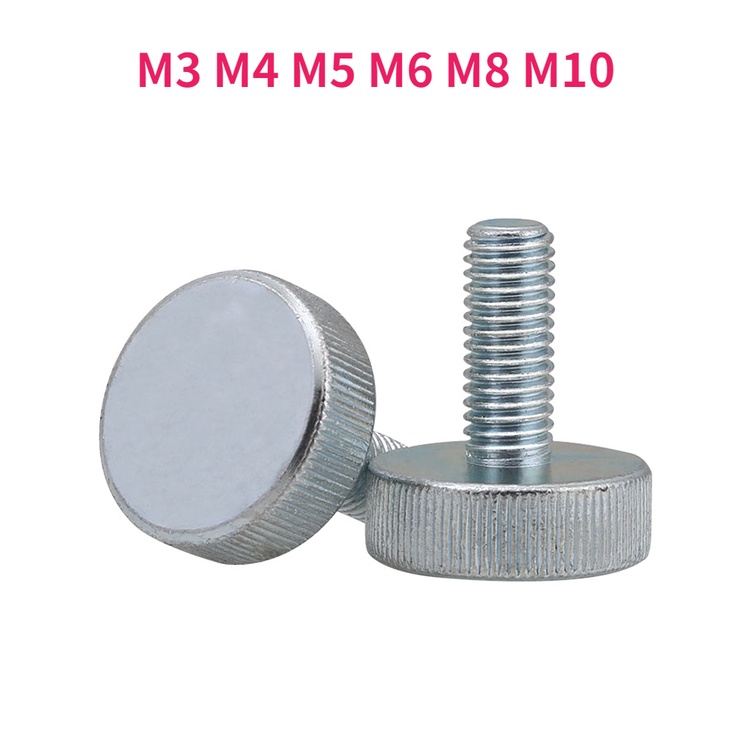 M3 M4 M5 M6 M8 M10 GB835 Knurl Flat Head Hand Tighten Thumb Screw ...