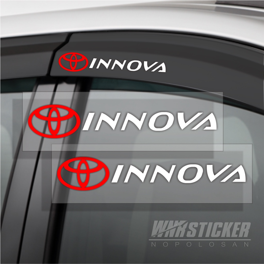 Toyota Innova Rear View Gutter Variation Stickers 1 set contains 2 ...