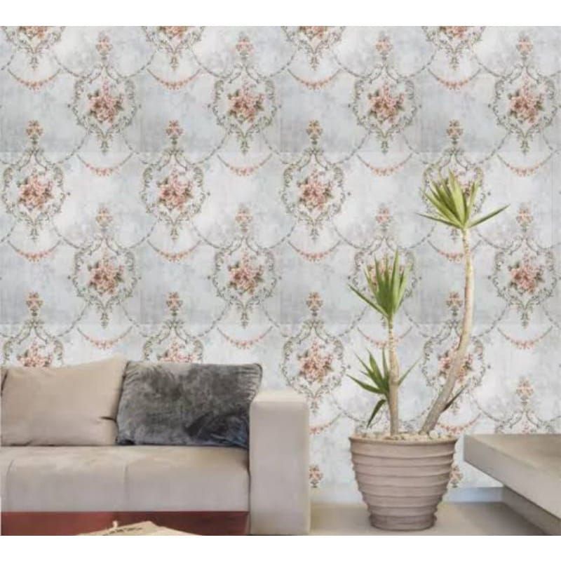 PUTIH Bedroom Living Room Wall Wallpaper with White Batik Motif ...