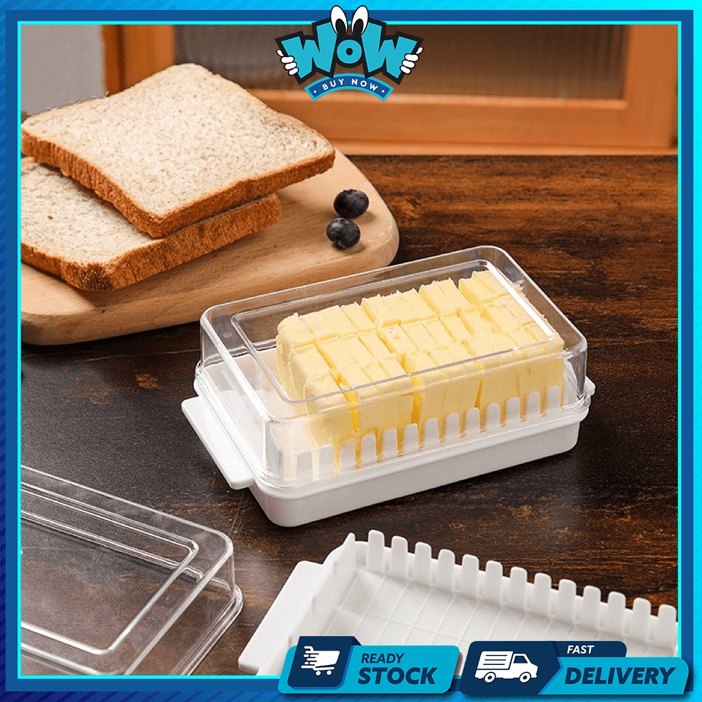 BUTTER STORAGE BOX BUTTER CUTTER TRAY WITH LID CHEESE STORAGE BUTTER ...