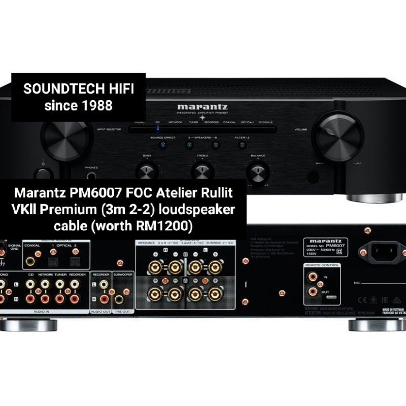 Marantz PM6007 Integrated Amplifier+ FOC Atelier Rullit VKll Premium ...