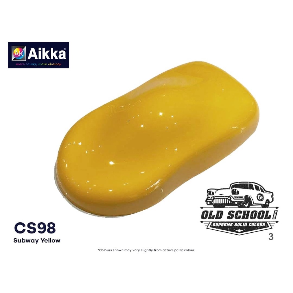 AIKKA CS98 SUBWAY YELLOW 2K Cat Kereta Supreme Solid Old School Series/ 2K Car Paint Motor Cat ...