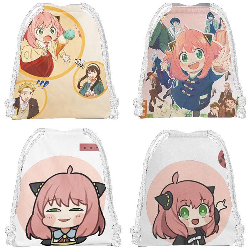 4 Styles Anime SPY x FAMILY Drawstring Bags for Wedding Christmas Gift ...