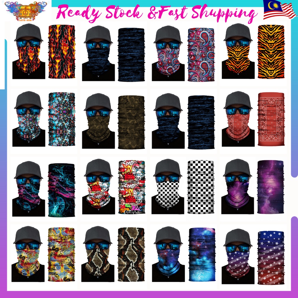 Bandana Balaclava Penutup Muka Buff Sarung Kepala Headband Men Sarung ...