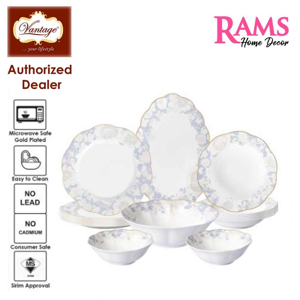Vantage 16 Pcs Premium Porcelain Dinner Set / Set Pinggan Porcelain ...