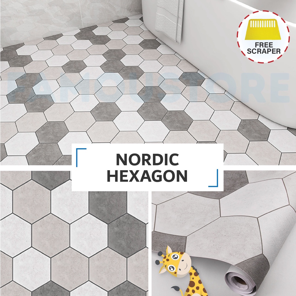 PVC Floor Sticker Waterproof Wallpaper Self Adhesive Kitchen Sticker ...